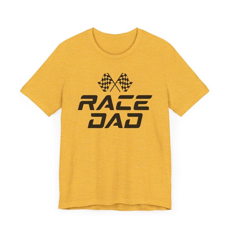 Race Dad With Checkered Flags Adult Unisex Jersey Short Sleeve Tee ...