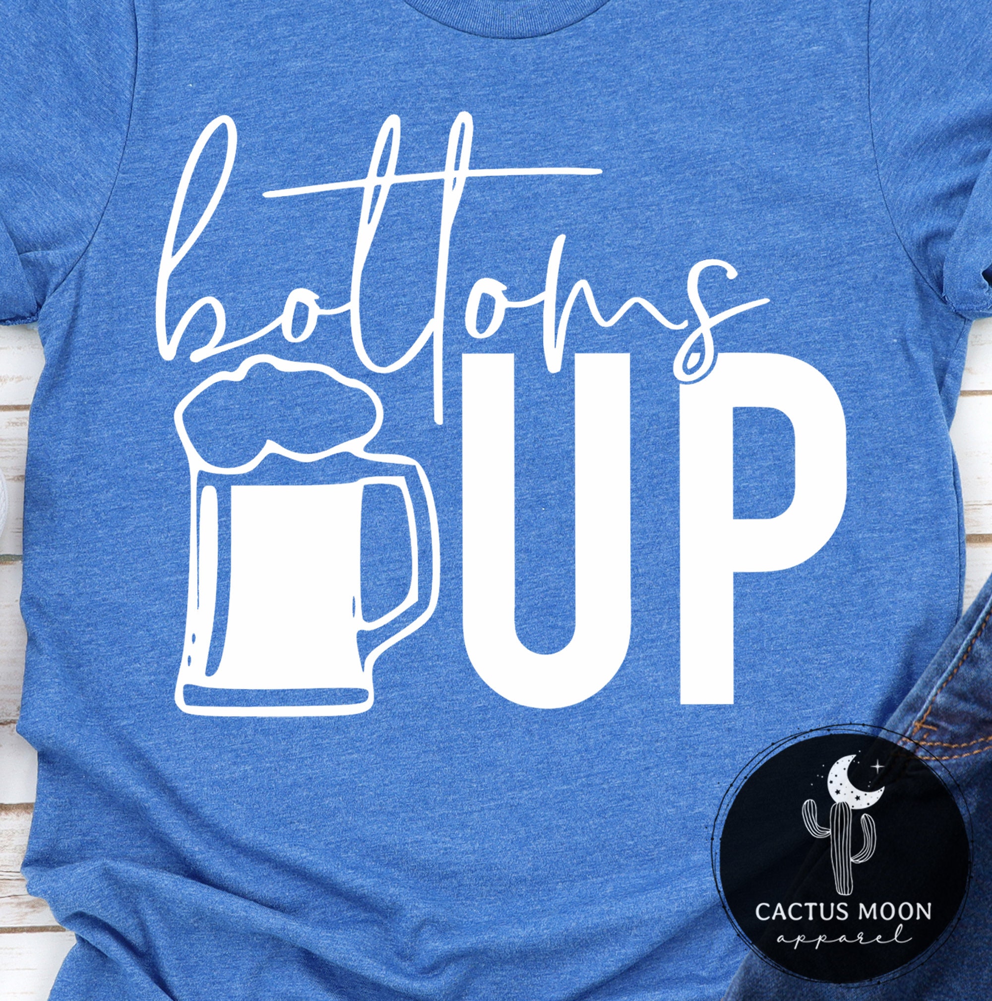 Bottoms up Beer Drinker Short Sleeve or Long Sleeve Unisex - Etsy UK