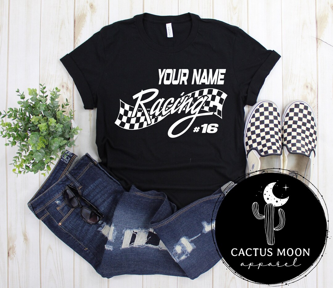 Personalized Your Name Number Racing Shirt, Short or Long Sleeve T ...