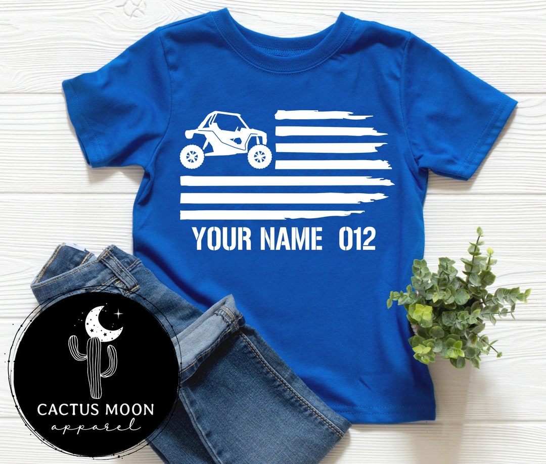 Kids UTV American Flag Shirt Personalized With Your Name and Number ...