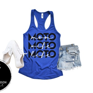 Moto Mom Moto Wife Moto Life Ladies Tank Top or Scoopneck or | Etsy