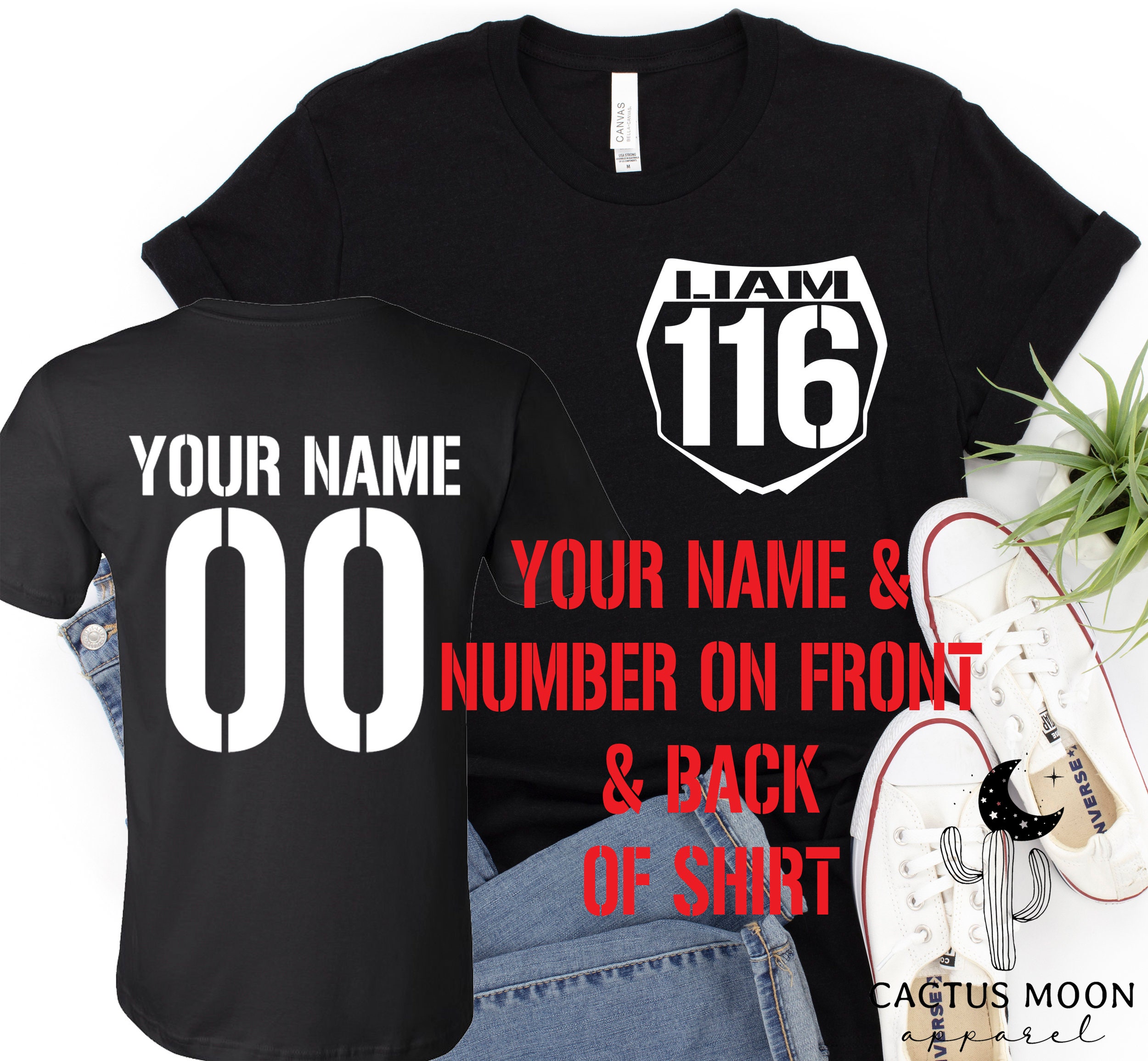 Personalized Number Plate Front and Name and Number Back - Etsy