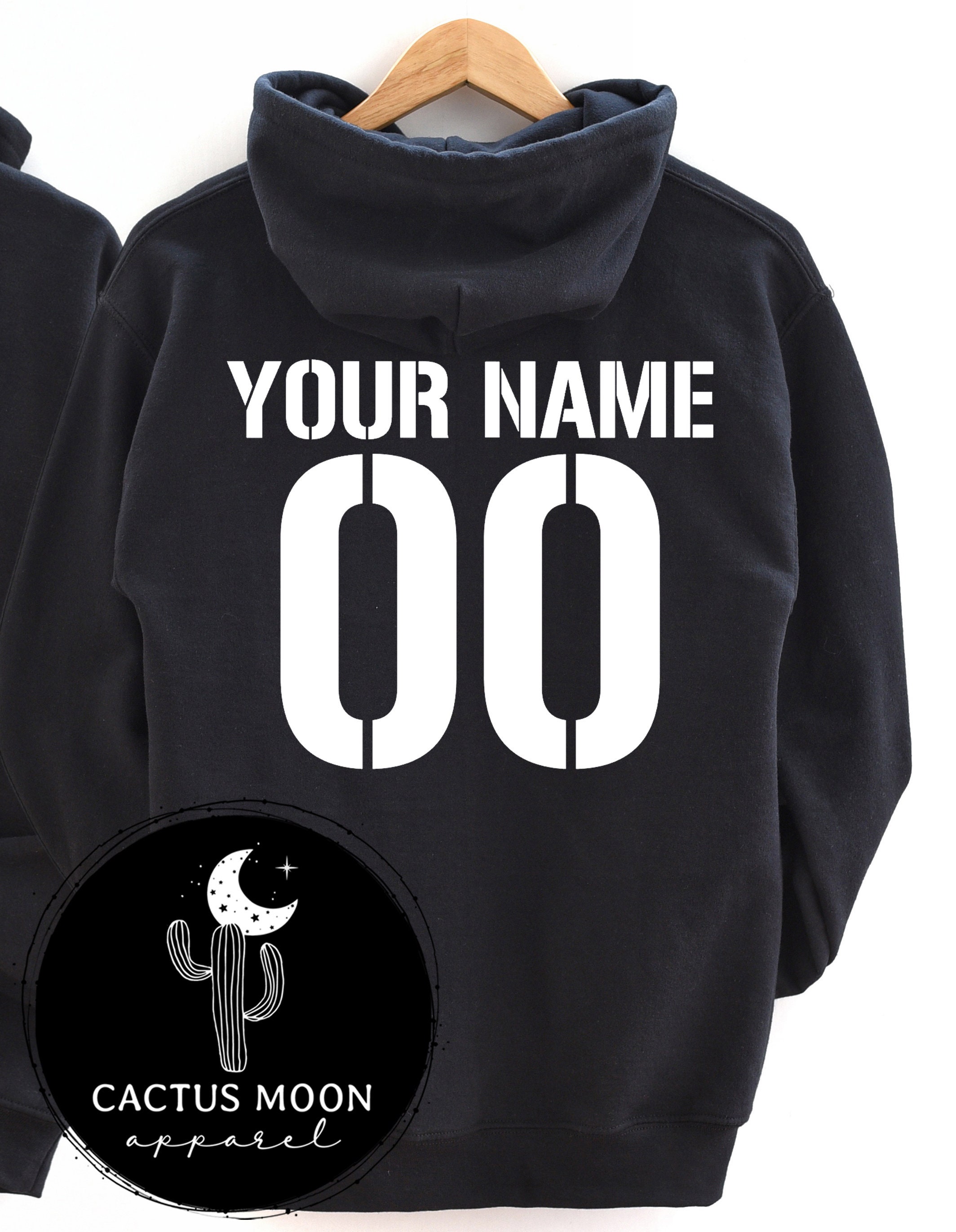 Number Plate Front Name and Number Back Hooded Sweatshirt - Etsy