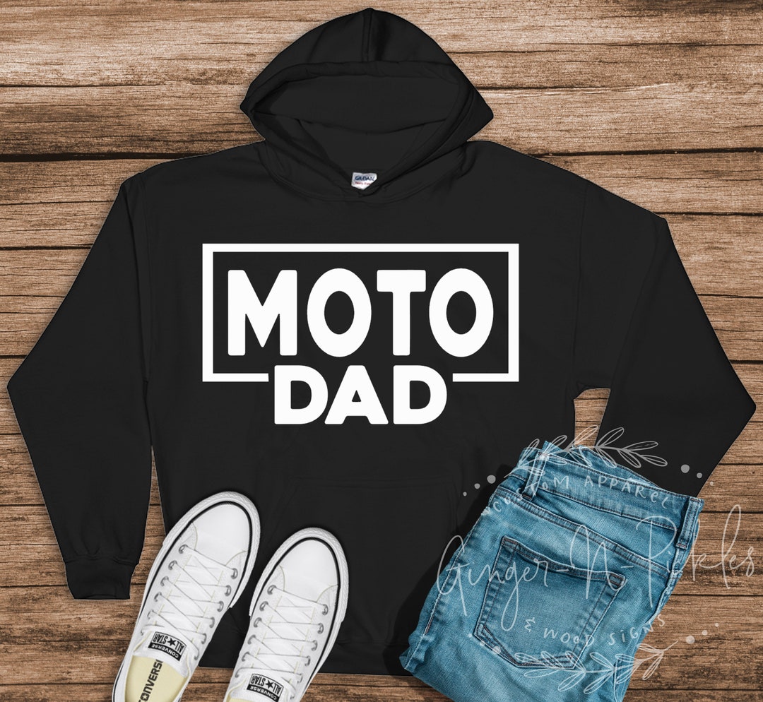 Moto Dad Hooded Sweatshirt, Moto Dad Hoodie in Unisex Adult Sizing ...