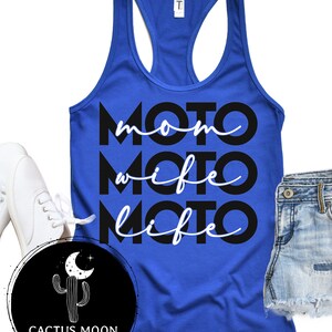 Moto Mom Moto Wife Moto Life Ladies Tank Top or Scoopneck or | Etsy