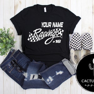 Personalized Your Name Number Racing Shirt, Short or Long Sleeve T ...