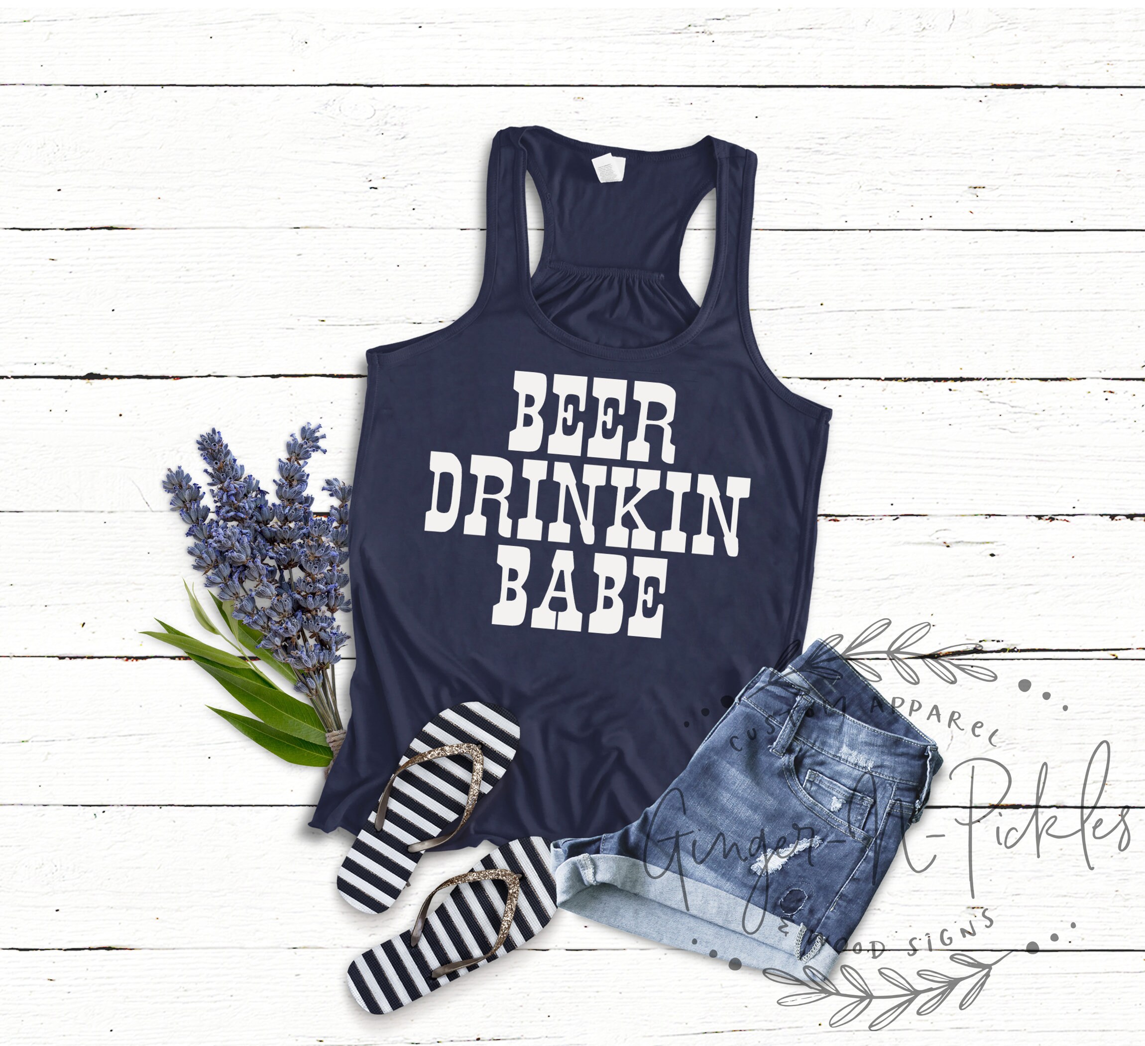 Beer Drinkin Babe Tank Top Beer Drinking Girl Shirt Beer | Etsy