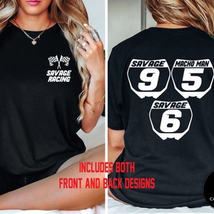 Custom Your Name Racing Front and Multiple Number Plate Back Shirt With ...