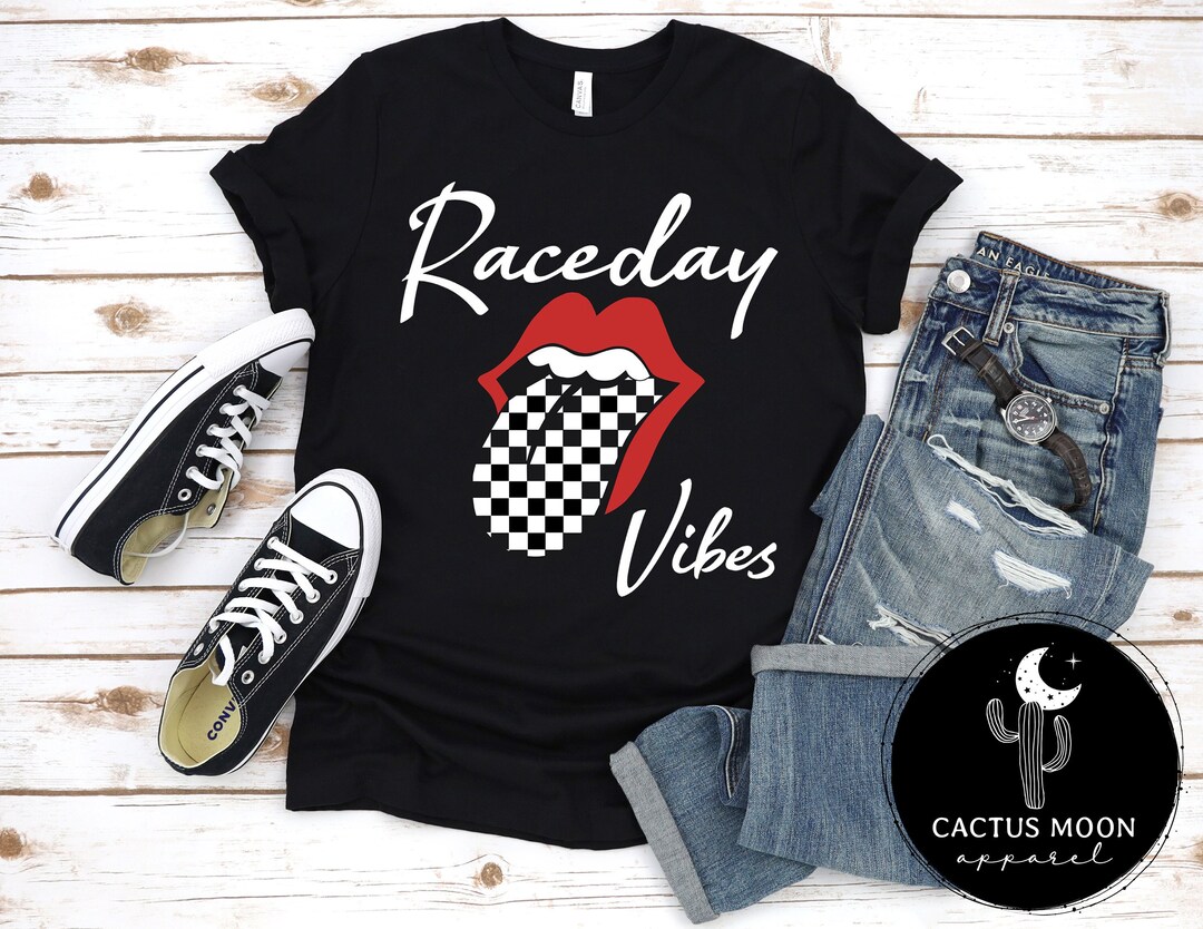 Raceday Vibes Shirt, Adult Short or Long Sleeve Tee for Stock Car Dirt ...