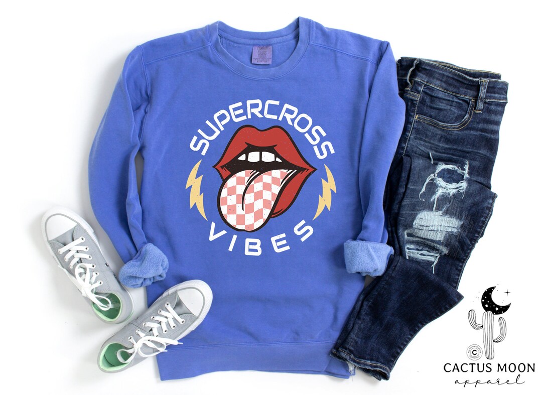 Supercross Vibes Unisex Garment-dyed Sweatshirt | Supercross Race Day ...