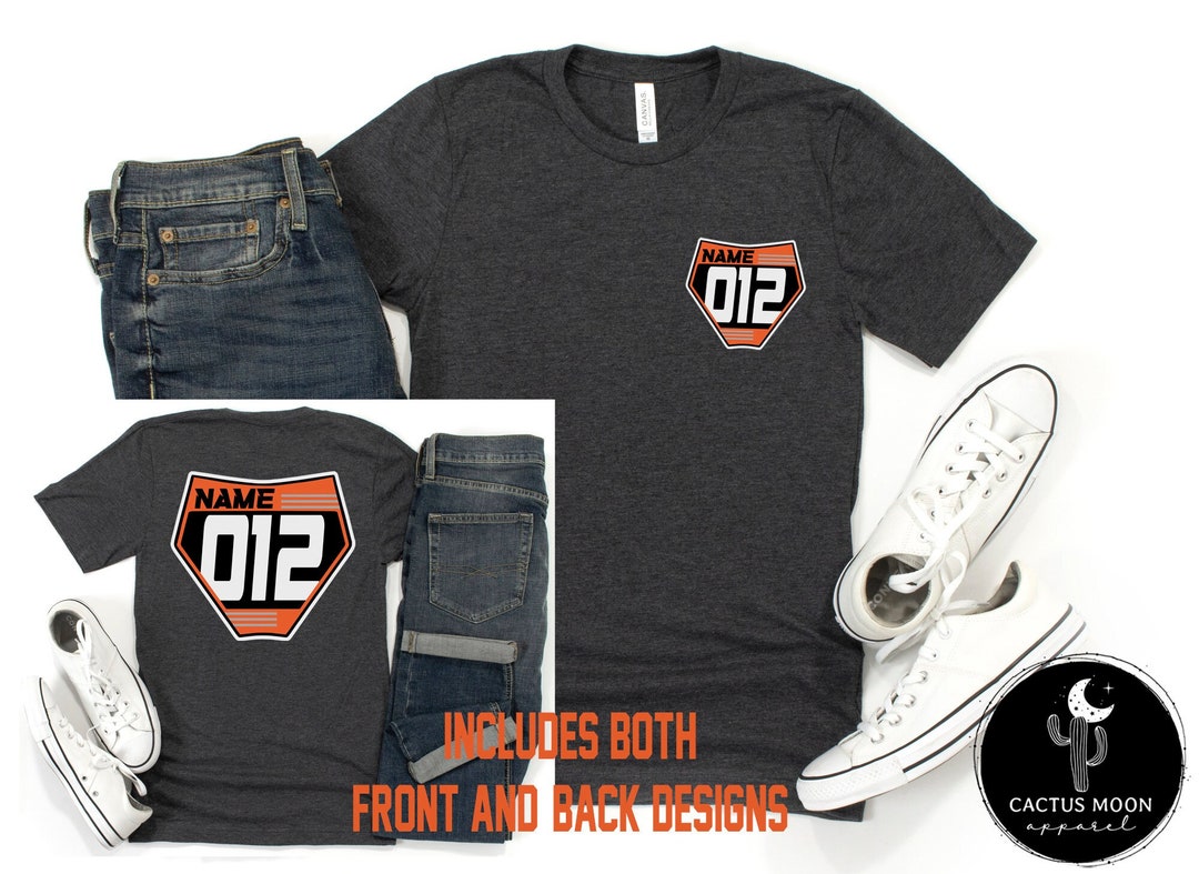 Number Plate Front and Back With Your Name and Number Adult Unisex ...