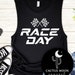 Race Day With Checkered Flags Ladies Muscle Tank for Dirt Bike ...