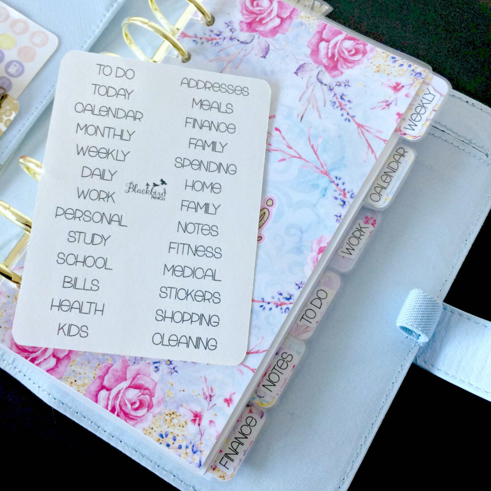 Labels for Planner Divider Tabs BR0014 | Etsy