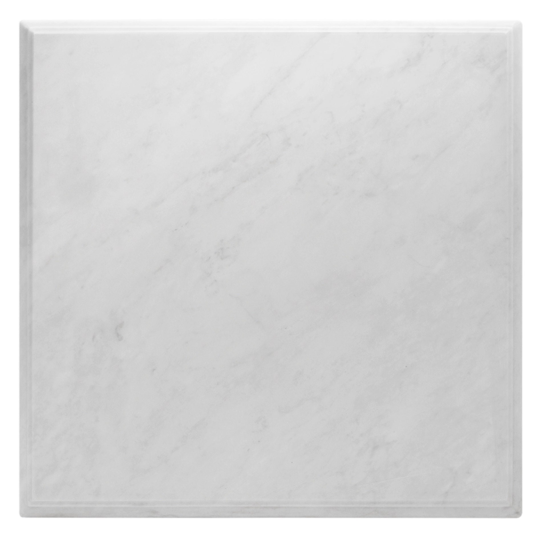 Square Coffee Table White Marble Top Lacquered Wooden Base Handmade in ...