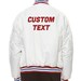 Custom Unisex White Varsity Button up Jacket, Personalized Business ...