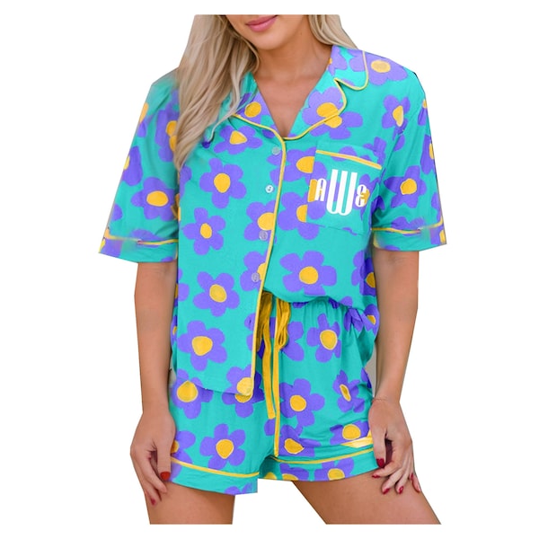 Womens Monogrammed Short Set - Etsy