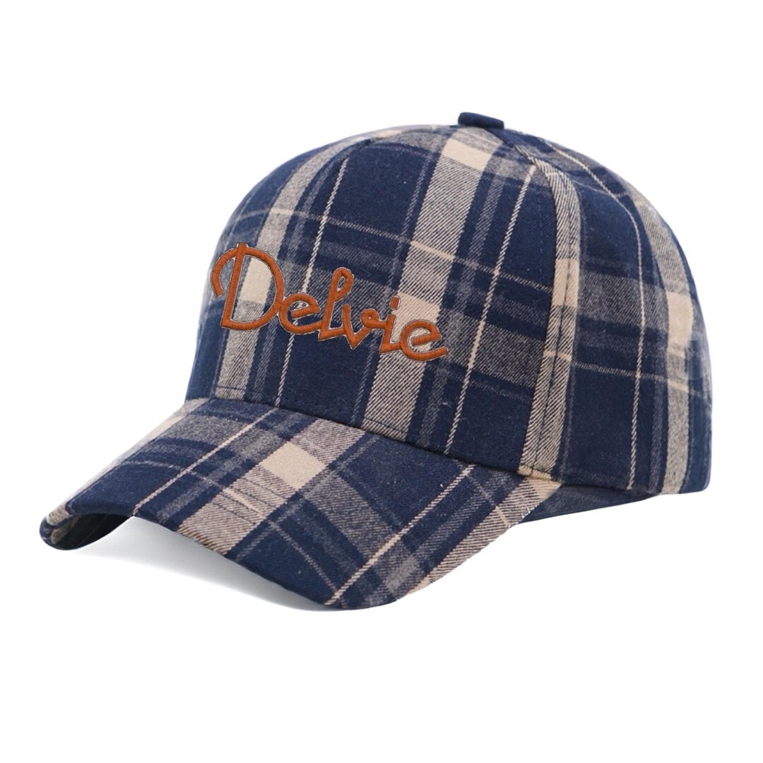 Personalized Embroidered Plaid Baseball Hat, Custom Monogram Check ...
