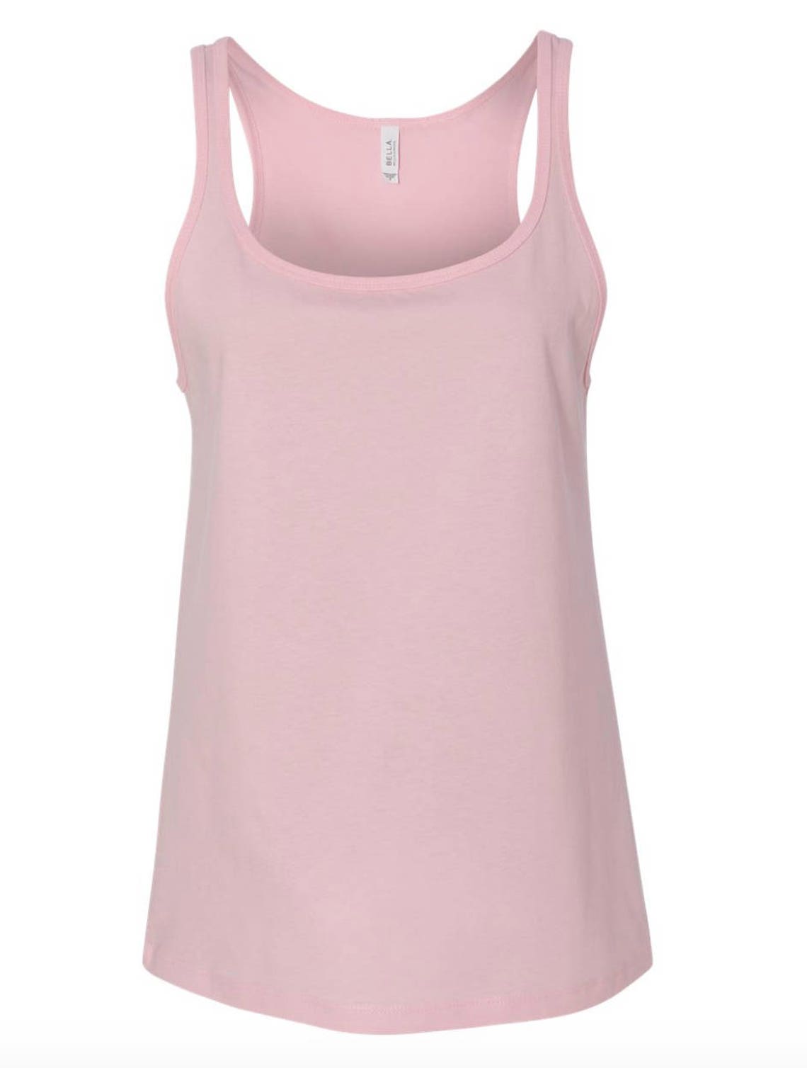 CUSTOM Text PINK Racerback Flowy or Crop Top Relaxed Tank Top - Etsy