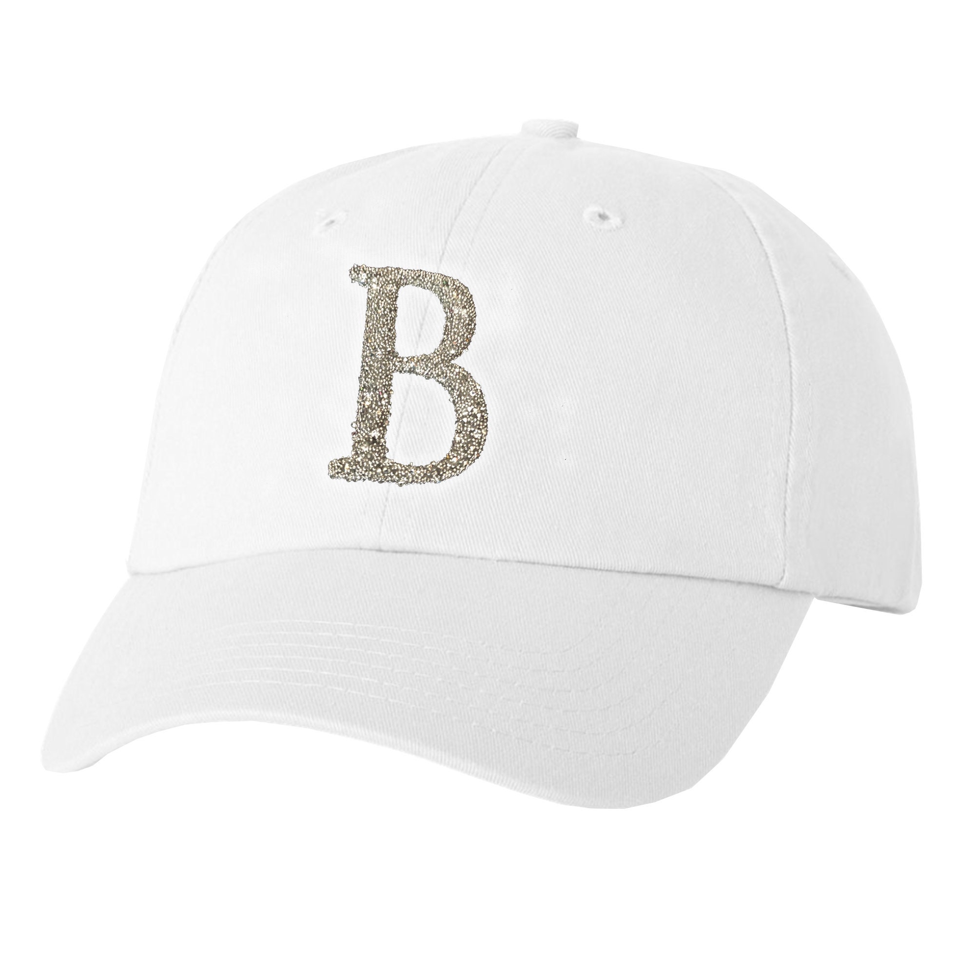 Custom Initial Crystal Diamond Letter Dad Hat Personalized | Etsy