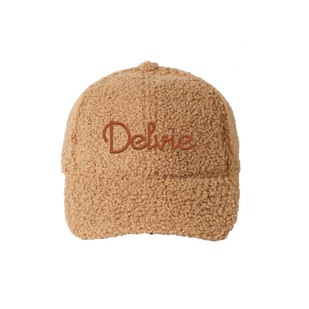 Personalized Sherpa Teddy Baseball Hat, Custom Text Embroidered Soft ...