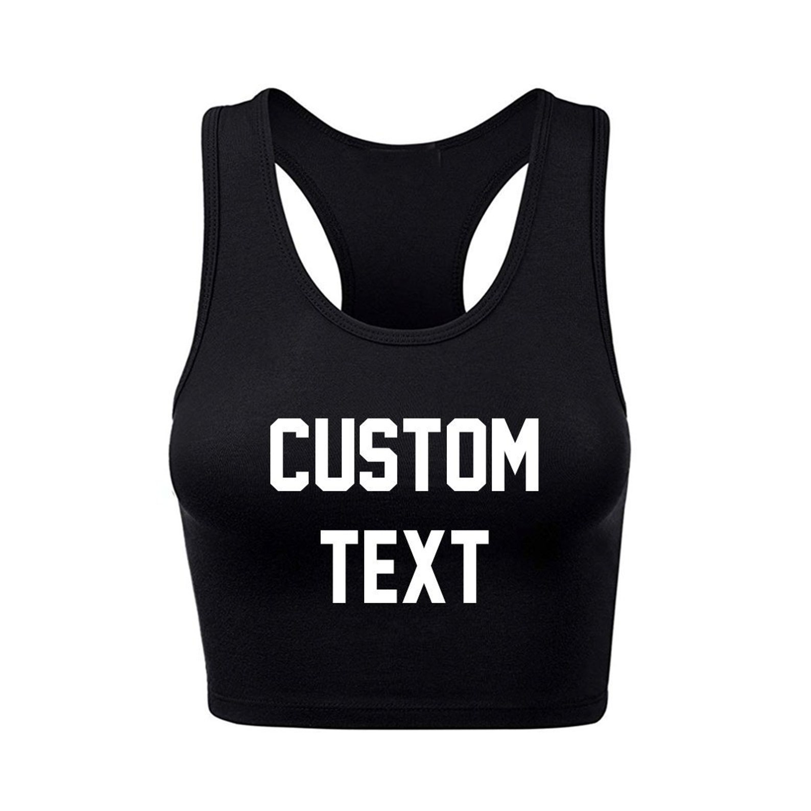 CUSTOM Racerback Crop Tank Crop Customized by You Personalize or Custom ...