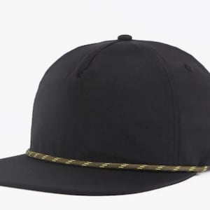 Custom 5 Panel Rope Snapback Hat, Personalized Unisex Nylon Hat With ...