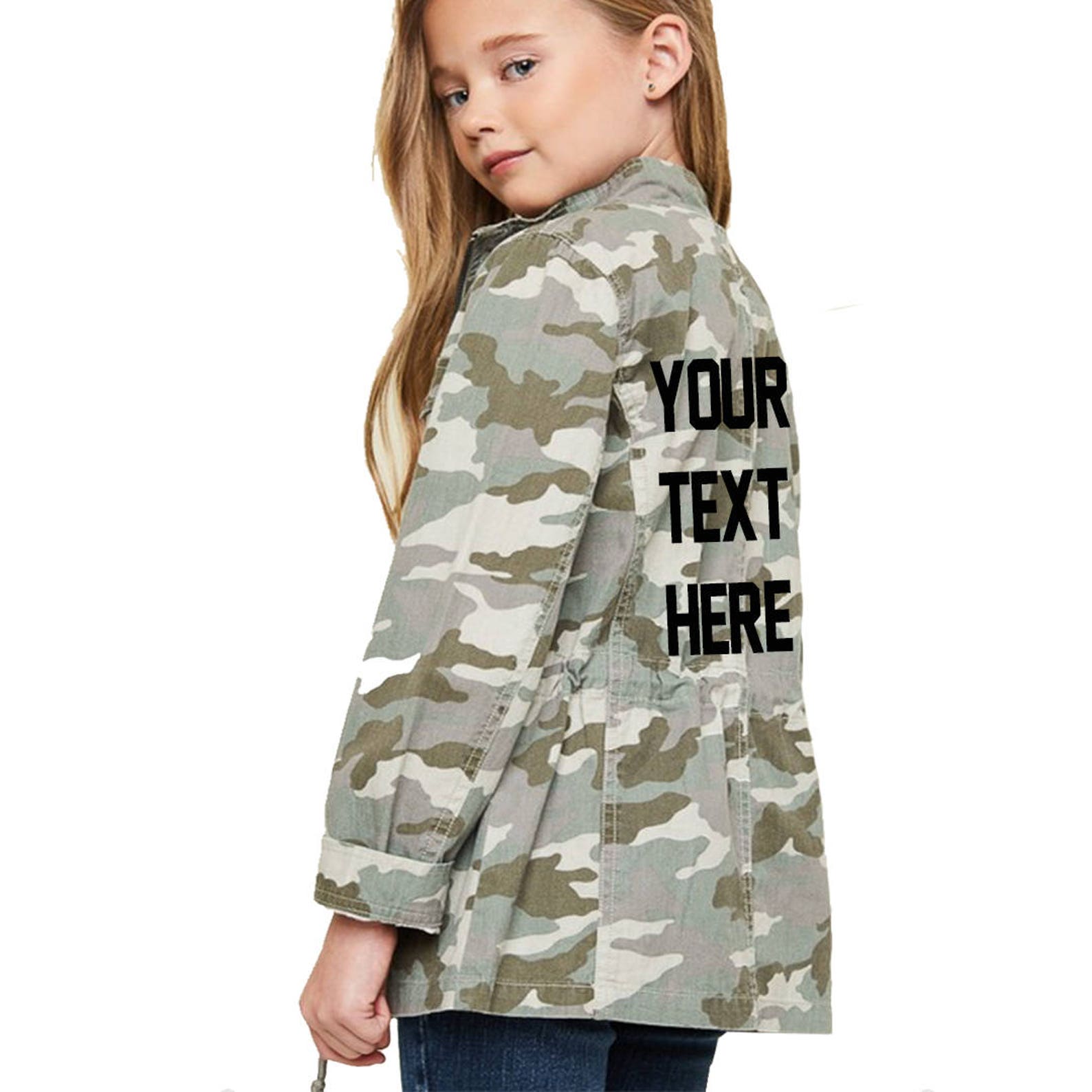 Custom Text KIDS Camo Jacket Outerwear Jacket Youth - Etsy