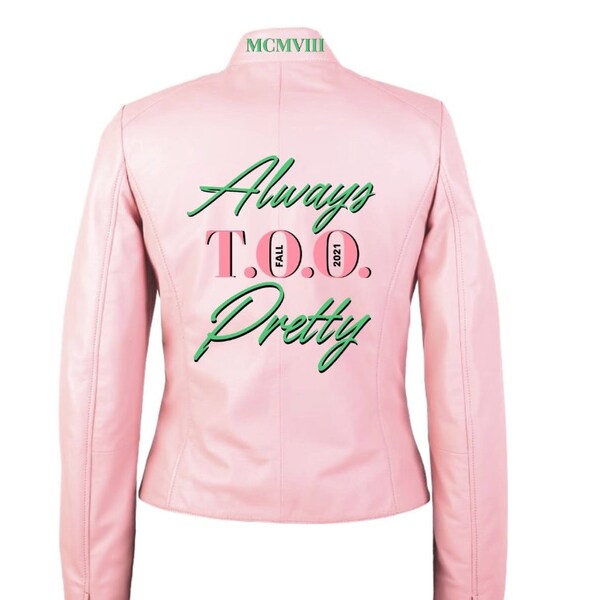 Pink Leather Jacket - Etsy