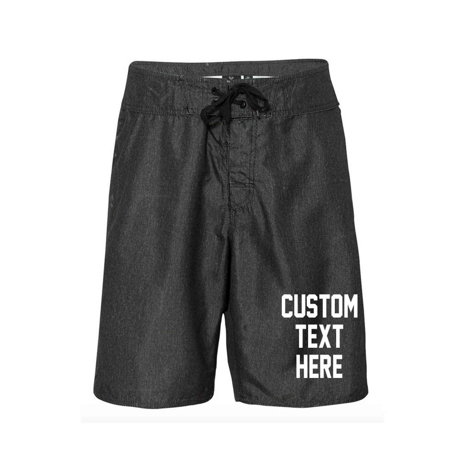 CUSTOM TEXT Men's Swim Shorts Design Your Own Mens Board | Etsy