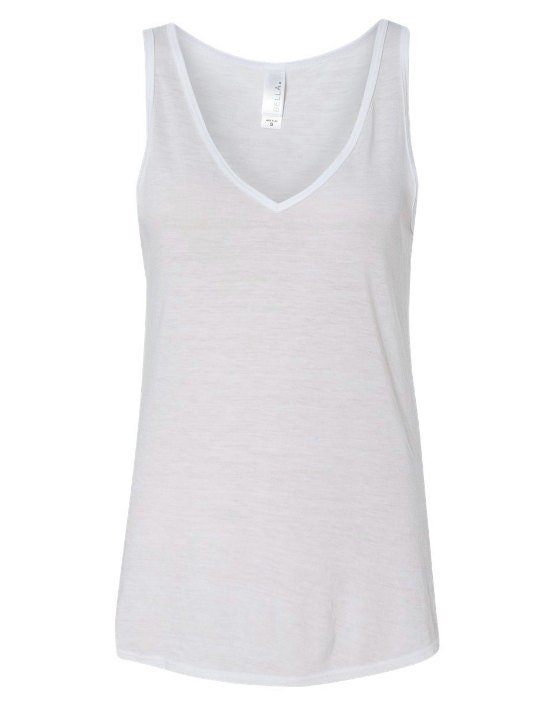 CUSTOM TEXT V-neck Flowy Tank Top Personalize Text Rose Gold | Etsy