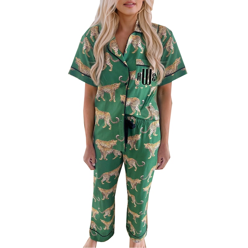 Leopard Print Pajamas Women - Etsy