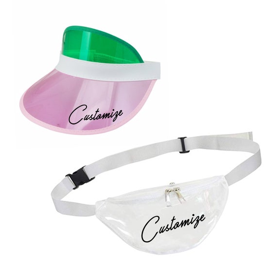 Custom See Through Visor and Fanny Pack Personalized | Etsy