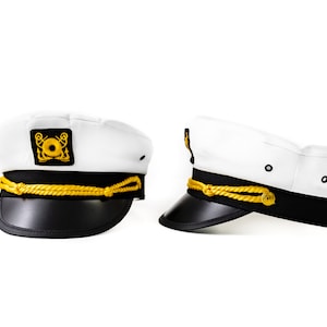 Personalized Youth Kids Captain Hat, Custom Text Sailor Yacht Skipper ...