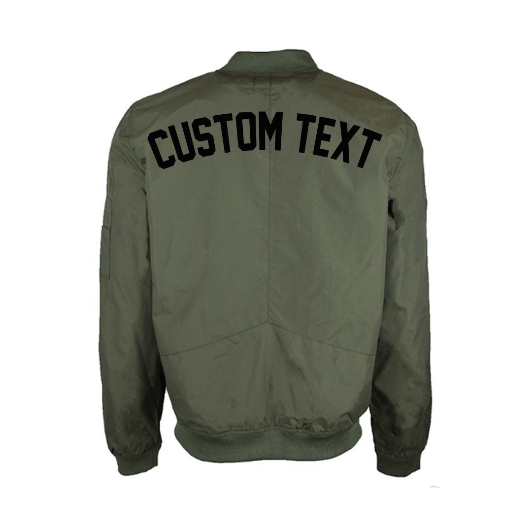 MENS CUSTOM Cargo Green Oversized Bomber Jacket- Long Sleeve Zip up Men ...