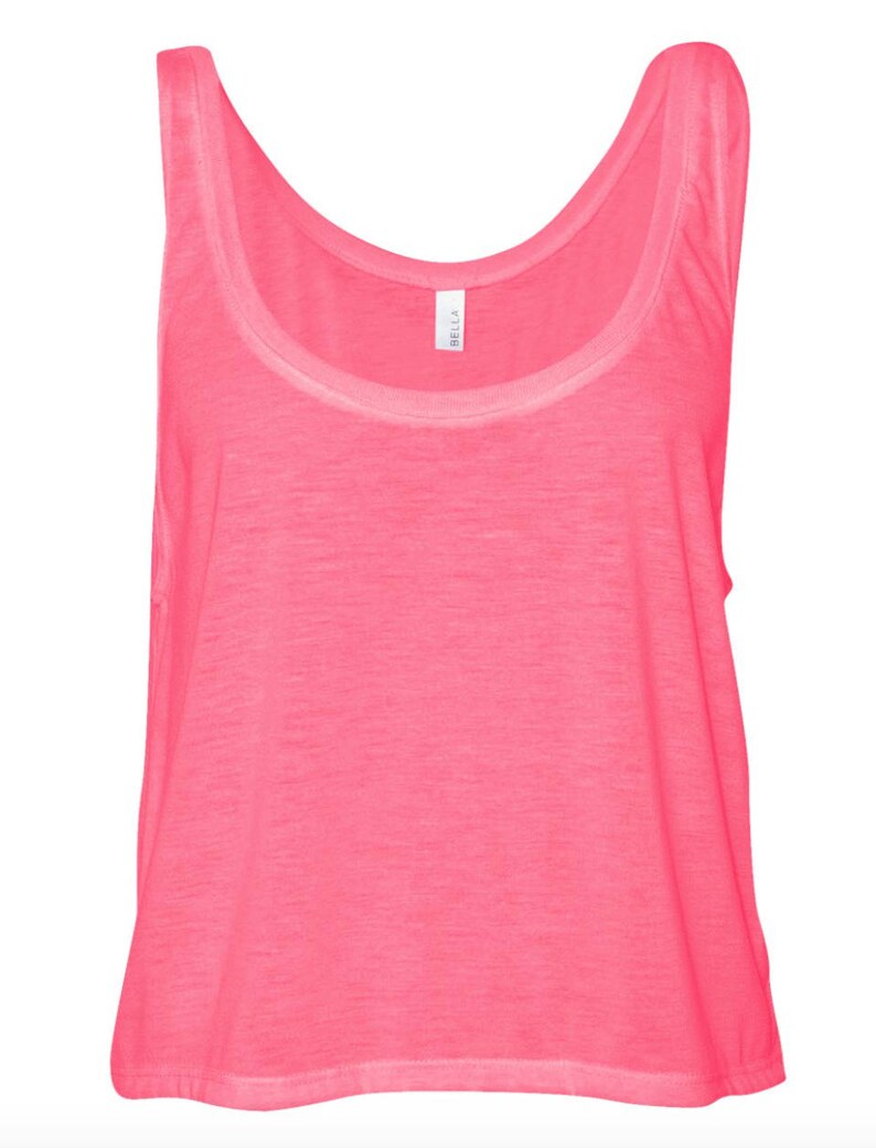 CUSTOM Text PINK Racerback Flowy or Crop Top Relaxed Tank Top - Etsy