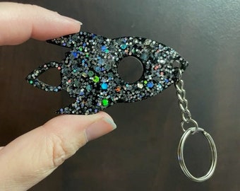 Rocket Ship Keychain - Etsy
