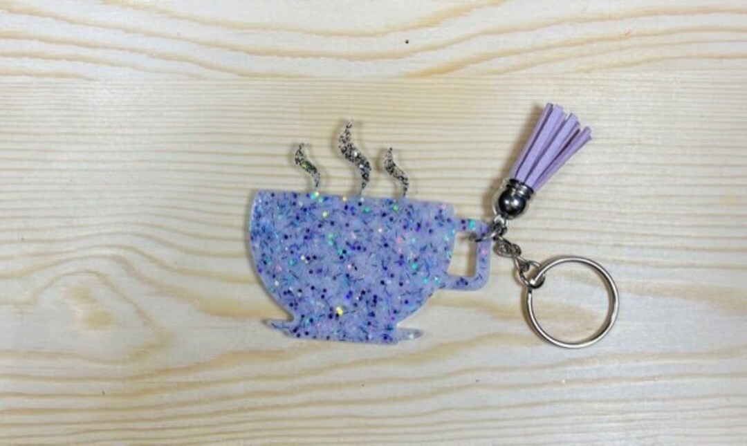 Custom Tea Cup Keychain| Tea Cup Keychain| Resin Tea Cup Keychain ...