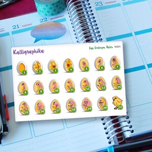 Egg Embryos Incubation Dates Planner Calendar Stickers for Homesteading ...