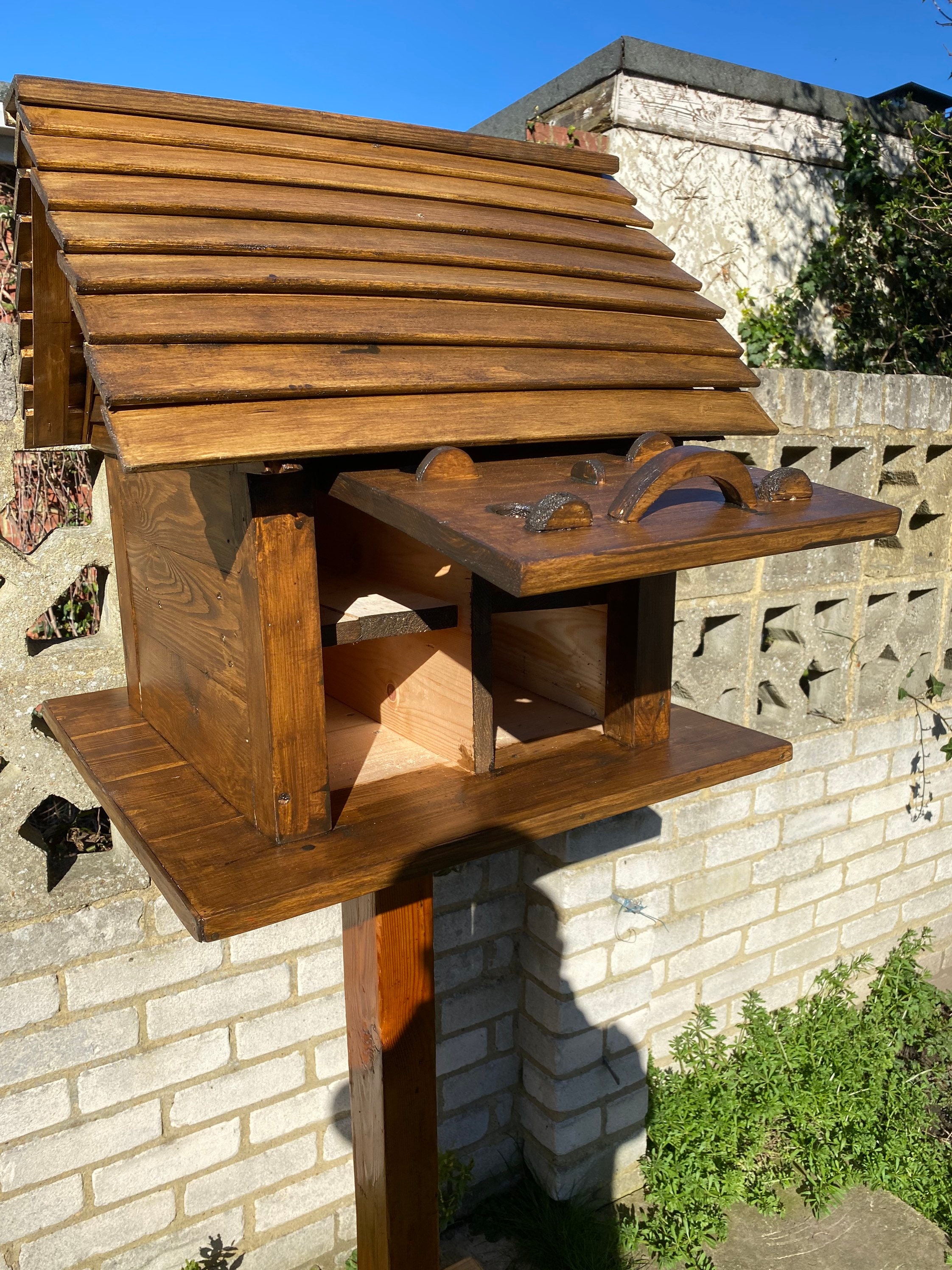 Handmade Birdhouse and Stand - Etsy