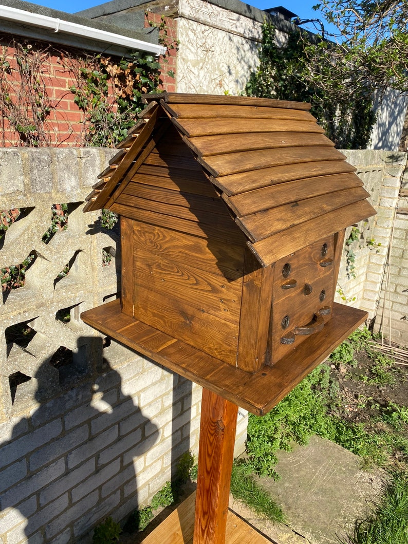 Handmade Birdhouse and Stand - Etsy