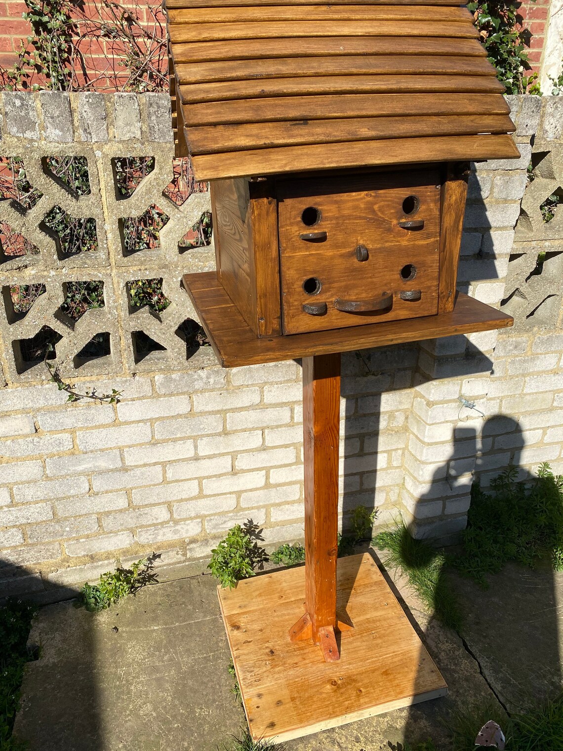 Handmade Birdhouse and Stand - Etsy