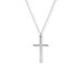 Sterling Silver Plain Cross Pendant Necklace - Etsy