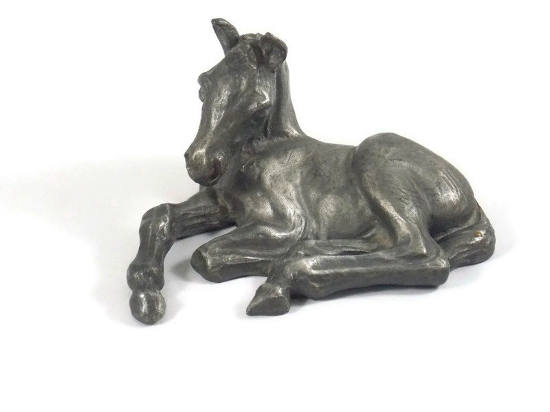 Hudson Pewter Etched Horse Figurine Pewter Horse Figurine - Etsy