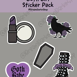 Goth Girl Stickers | Etsy