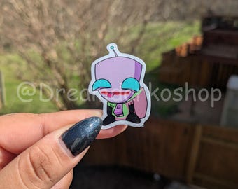 Invader Zim - Gir Glossy Vinyl Sticker - Etsy