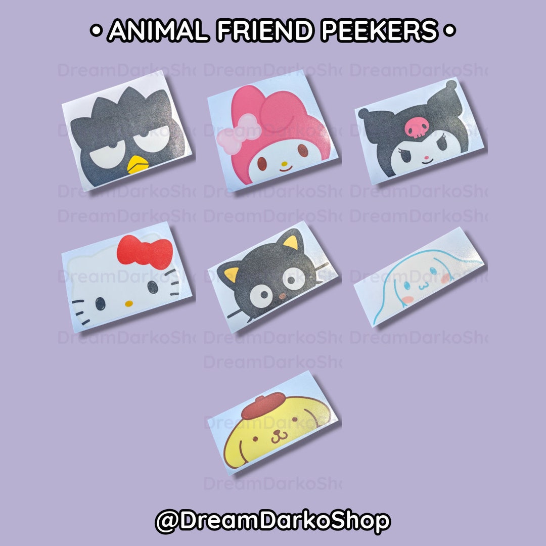 Hello Critter Animal Friend Peeker Decals - Etsy