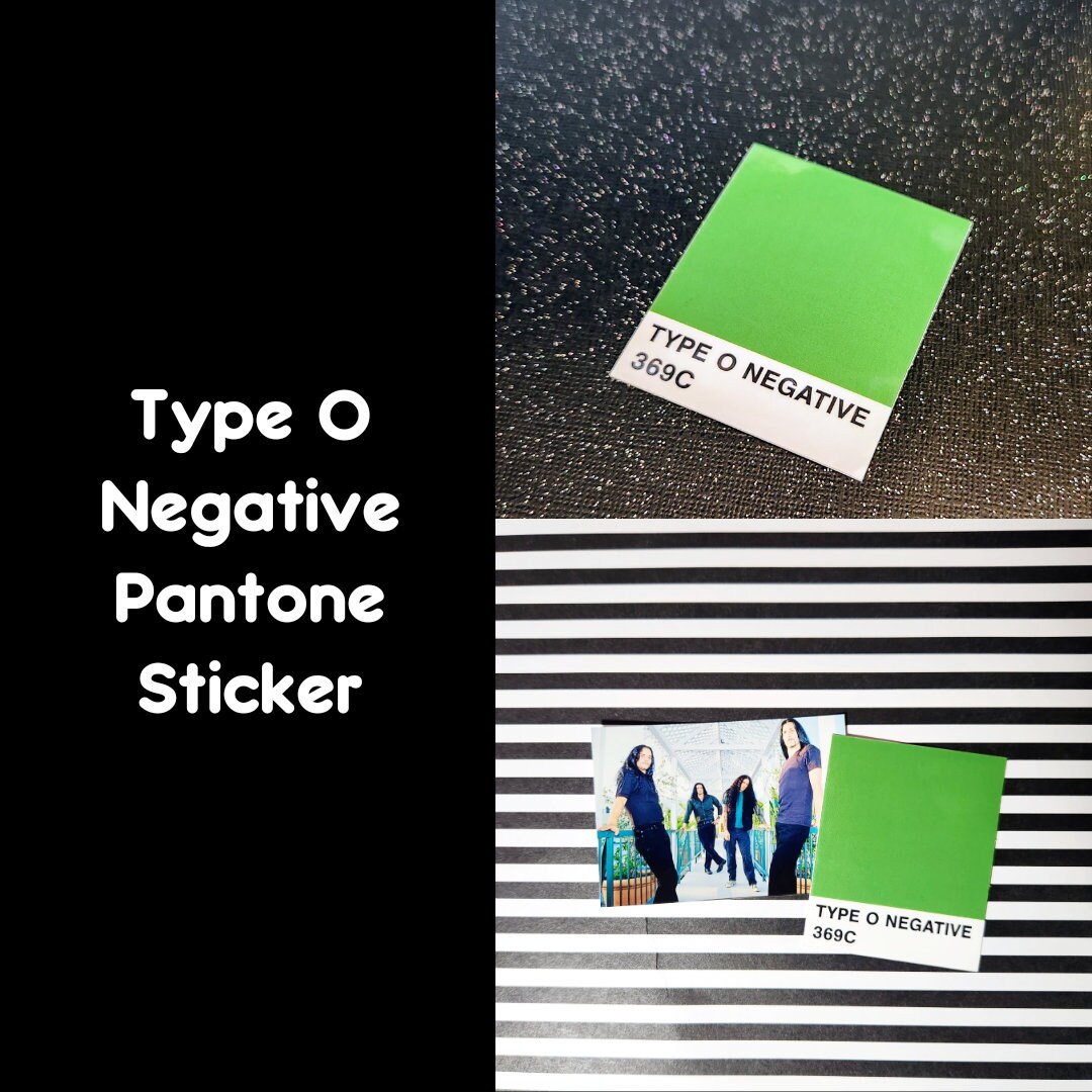 Type O Negative Pantone Sticker - Etsy