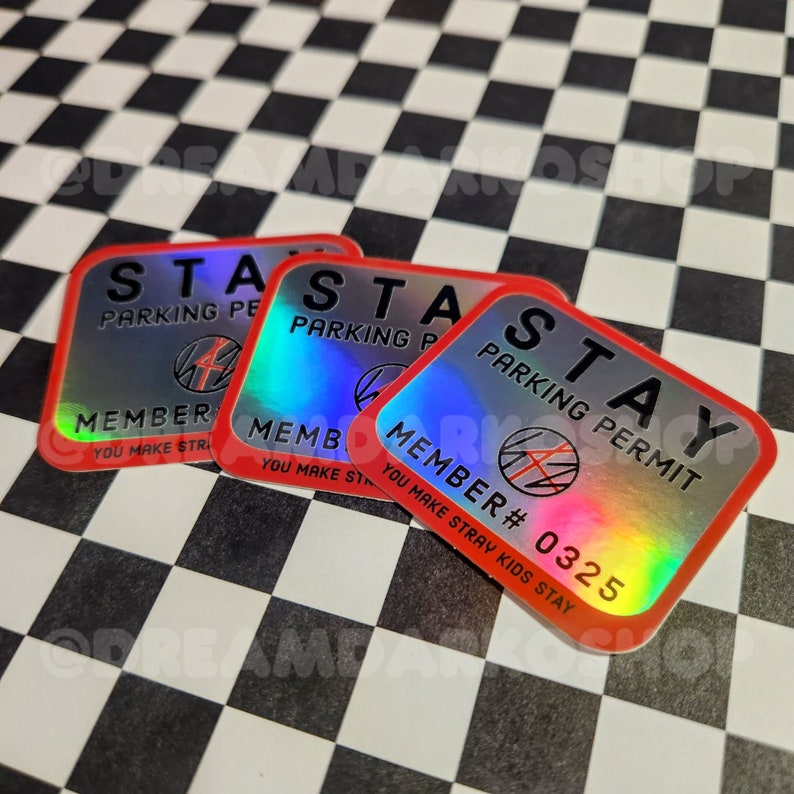 SKZ Parking Pass Sticker - Etsy