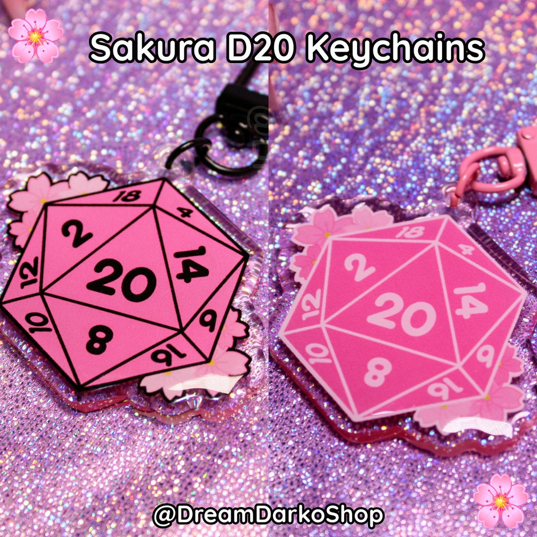 Sakura D20 Keychains - Etsy