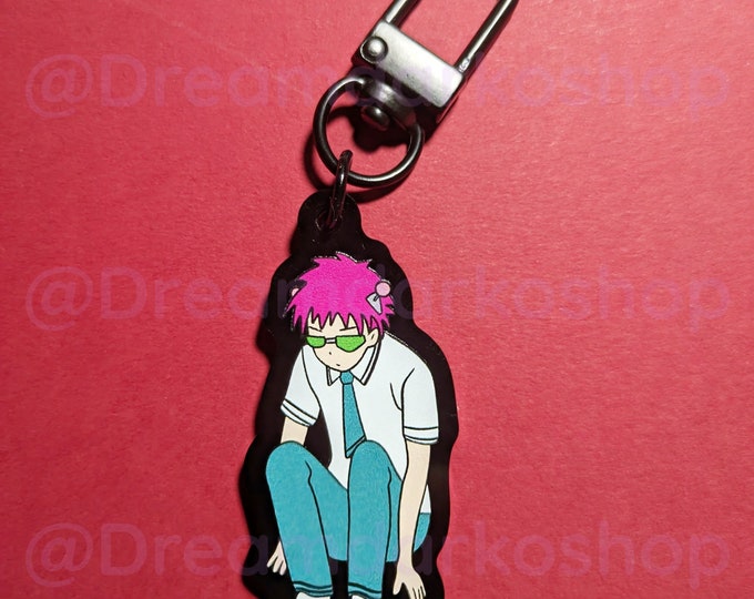 Saiki K Holo Keychain - Etsy